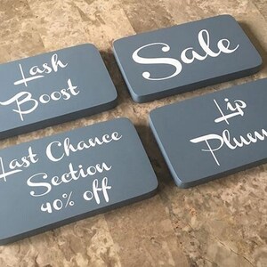 Personalized Signs for Your Business Beauty Shop Signs, Lot of 4 Block ...