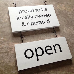 Personalized Business Signs With Hooks Attached - Top One Sided Proud ...