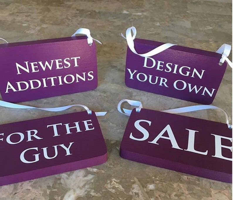 Personalized Business Signage Boutique Signs With Ribbons | Etsy