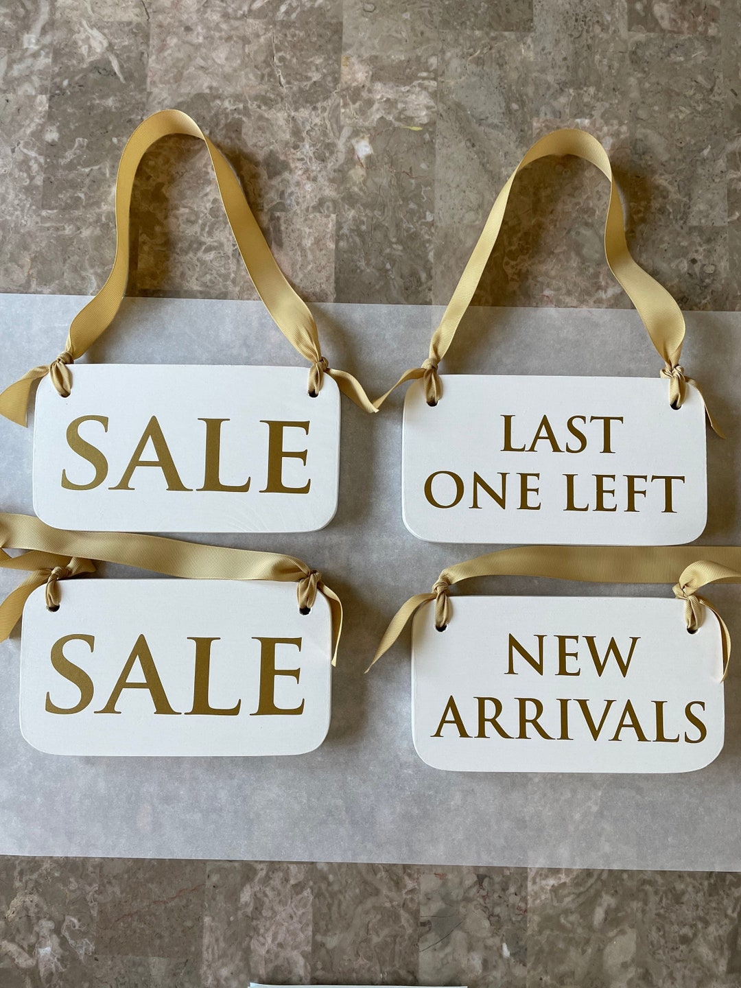 Hanging Retail Sale Custom Signage With Ribbons Personalized - Etsy