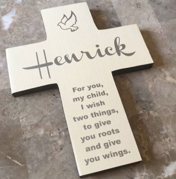 Personalized Custom Wood Cross Baptism Christening First Holy - Etsy