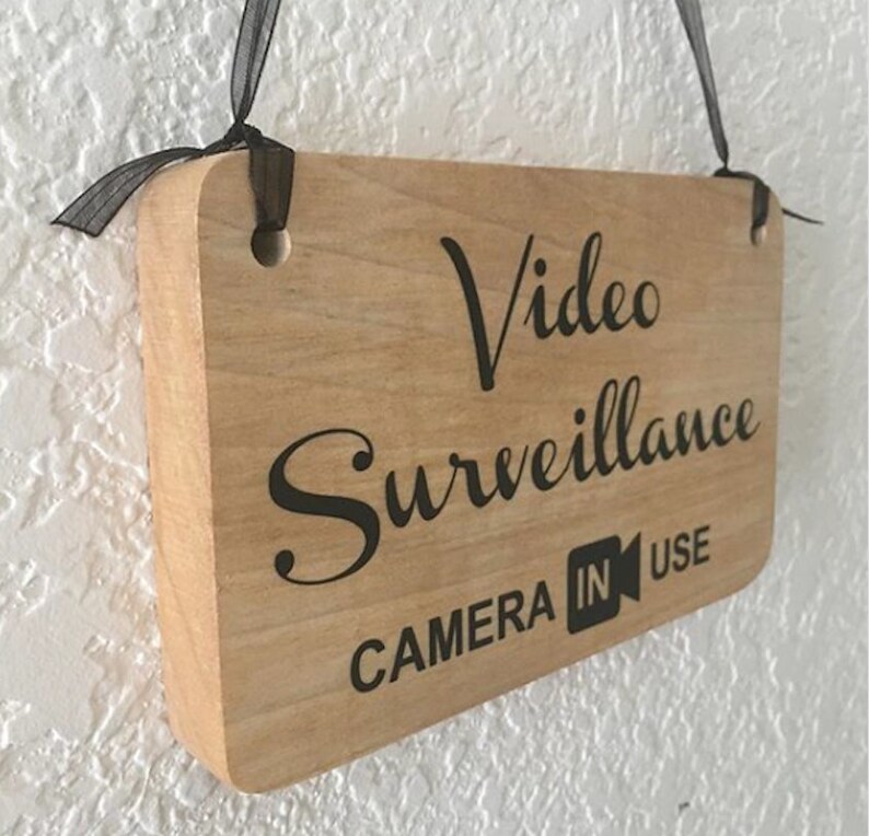Video Surveillance Sign Camera in Use Sign Hanging Sign | Etsy
