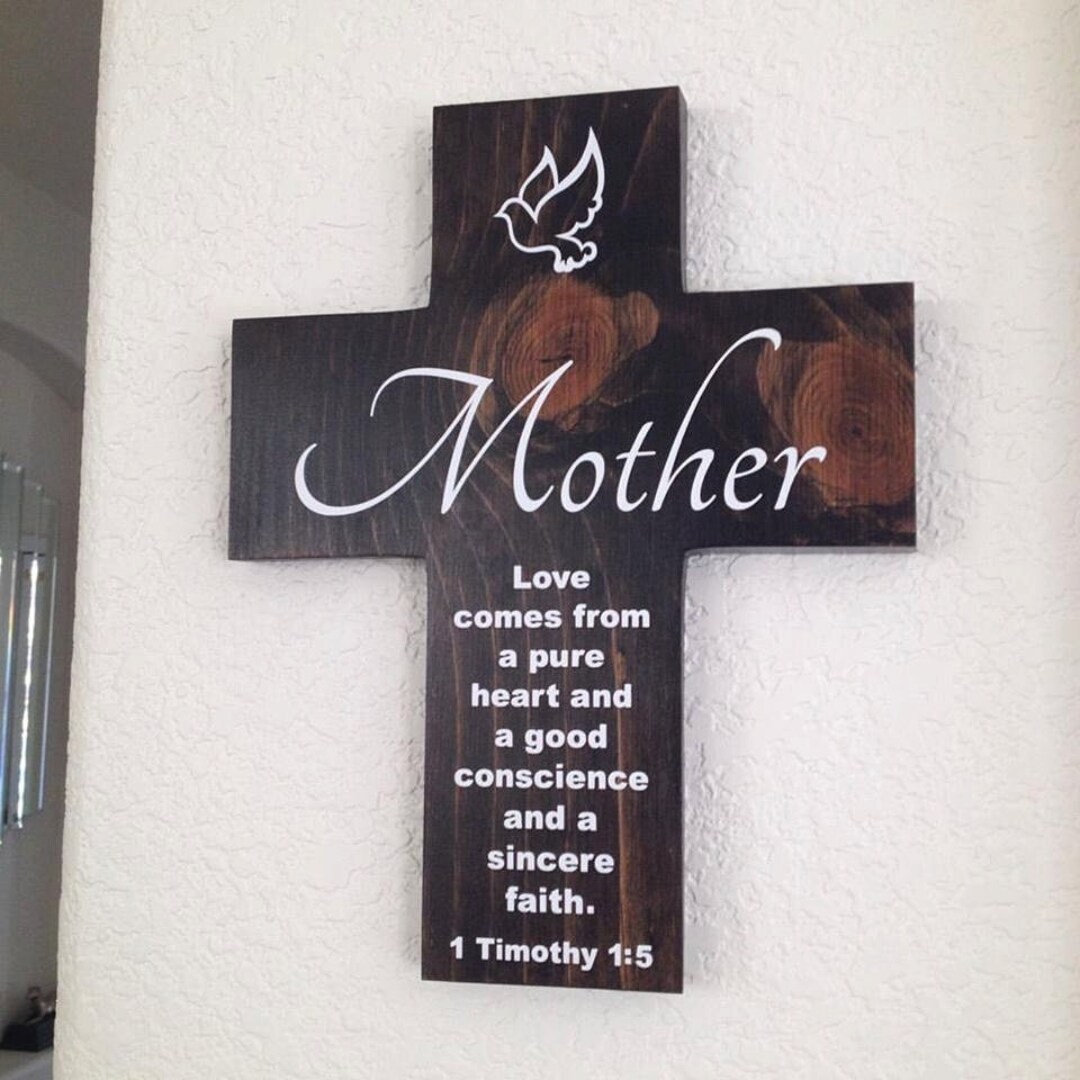 Cross for Mom | Gift for Mum | Mother's Day Gift | 1 Timothy 1:5 ...