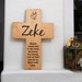 Spiritual Personalized Large Size Cross Shown in Natural Stain - Etsy