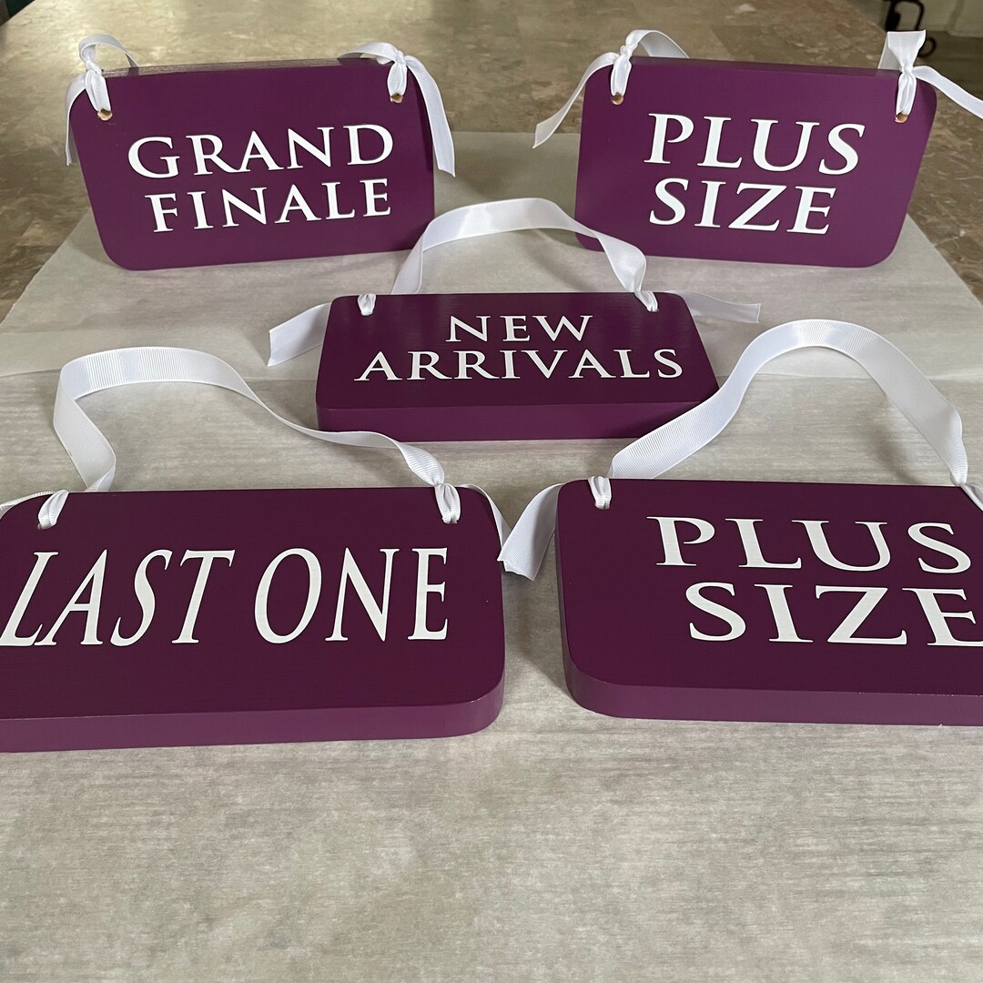 Hanging Retail Display Signs, Custom Signage With Ribbons, Personalized ...