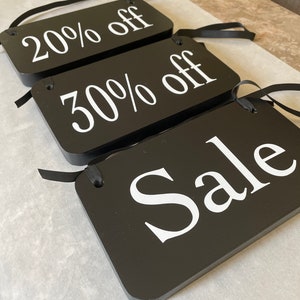 Retail Signs With Ribbons, Lot of 3 Sale Signs or Custom Your Own Words ...