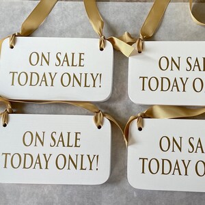 Hanging Retail Sale Custom Signage With Ribbons, Personalized ...