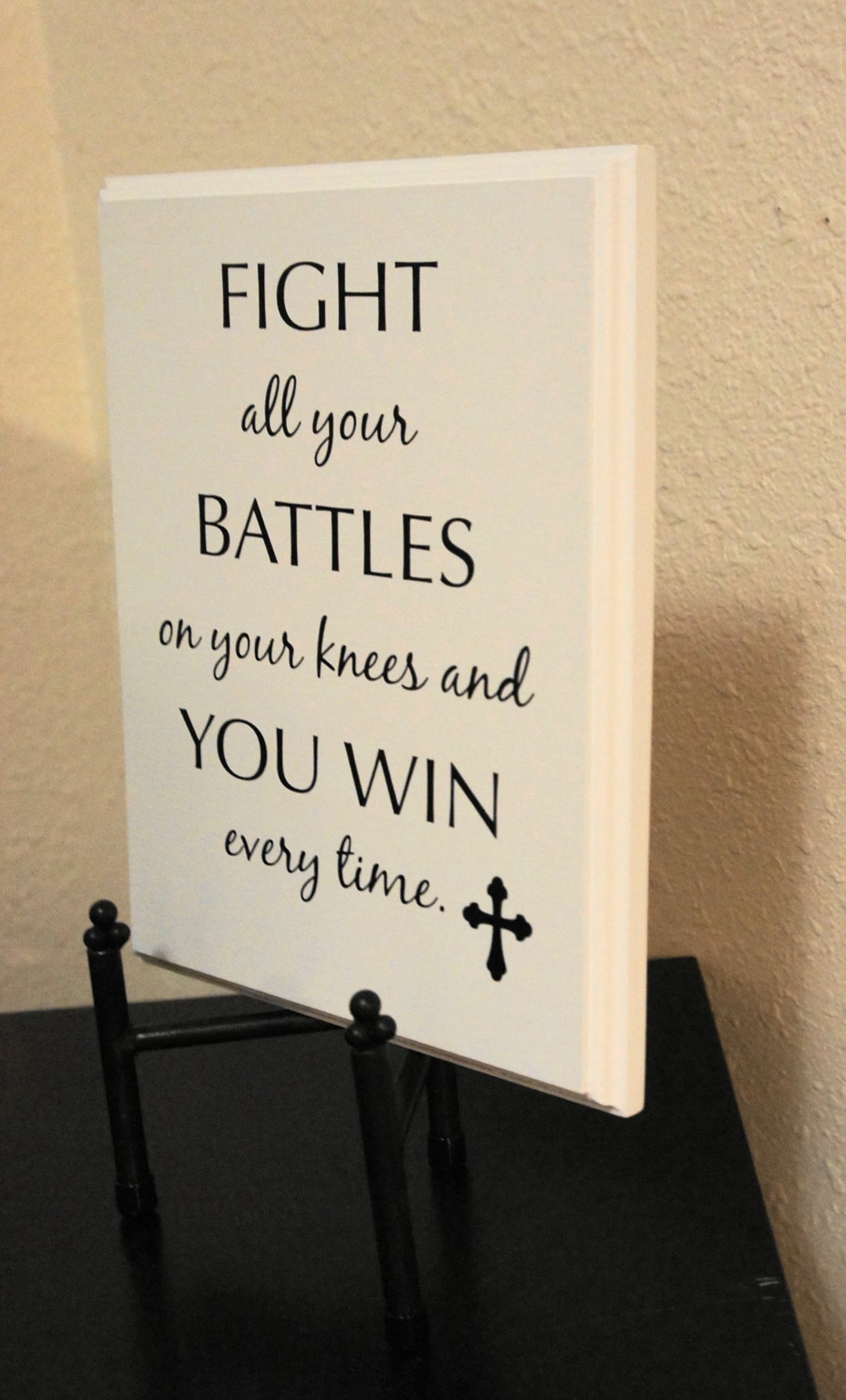 Spiritual Wood Signs Spiritual Plaque Fight All Your Battles - Etsy