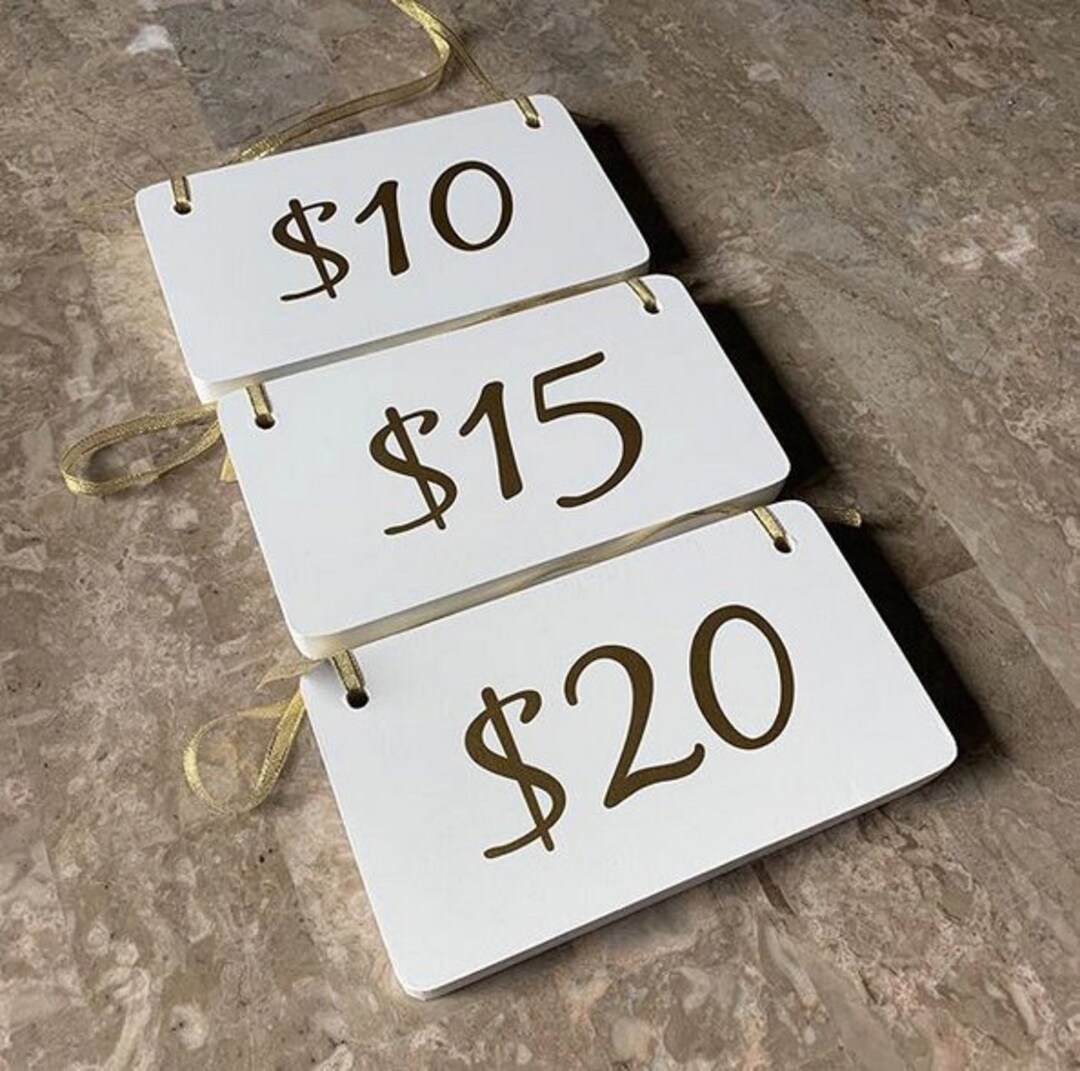 Personalized Signage, Retail Display Signs With Ribbons, Lot of 3 Signs ...