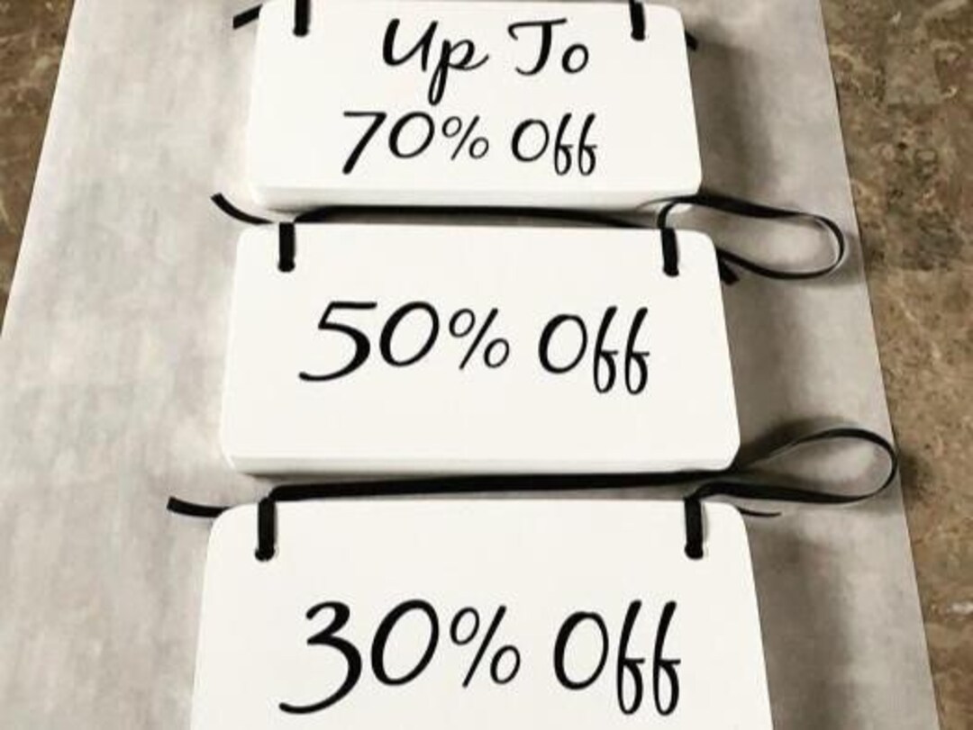 Personalized Business Retail Signs With Ribbons, Lot of 3 Signs for ...