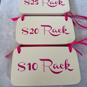 Retail Signage With Ribbons, Lot of 3 Signs, or Custom Your Words, Sale ...