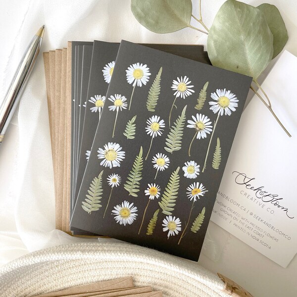 Daisy Note Cards - Etsy