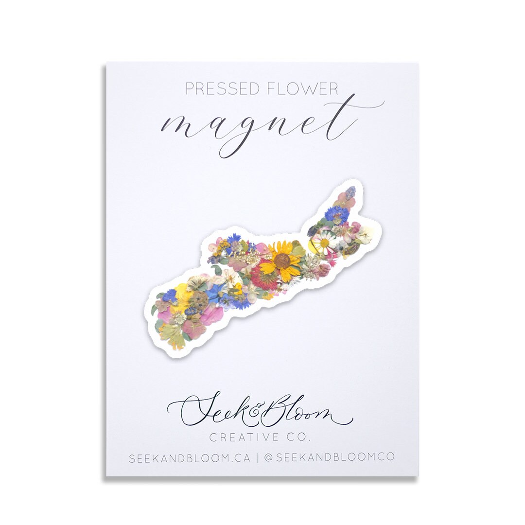 Nova Scotia Gifts, Pressed Flower Nova Scotia Map, 3 Inch Magnet - Etsy ...