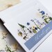 Blue Pressed Flower Garden, Thank You Cards, Set of 6, Digitally ...