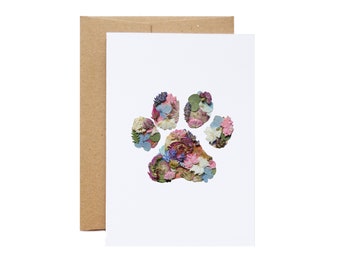 Paw Print Card | Etsy