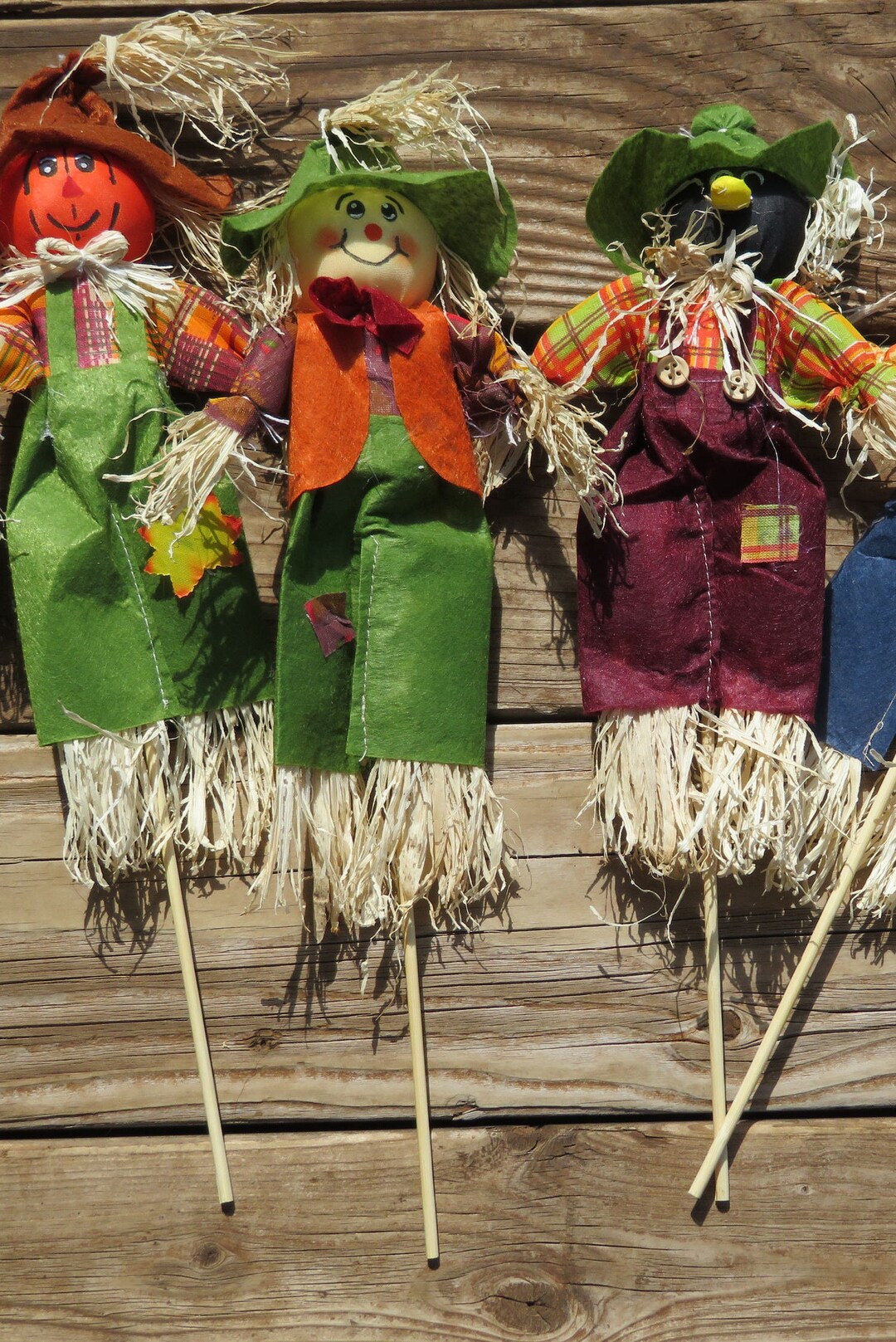 Scarecrow Pick,ass't Colors,16 Inch,on a Stick,fall Arrangements,crafts ...