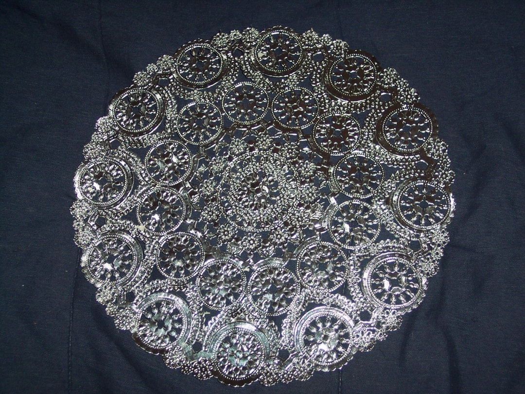 Silver Foil Paper Doilies,round,12 Inch Dia,6/pkg,weddings ...