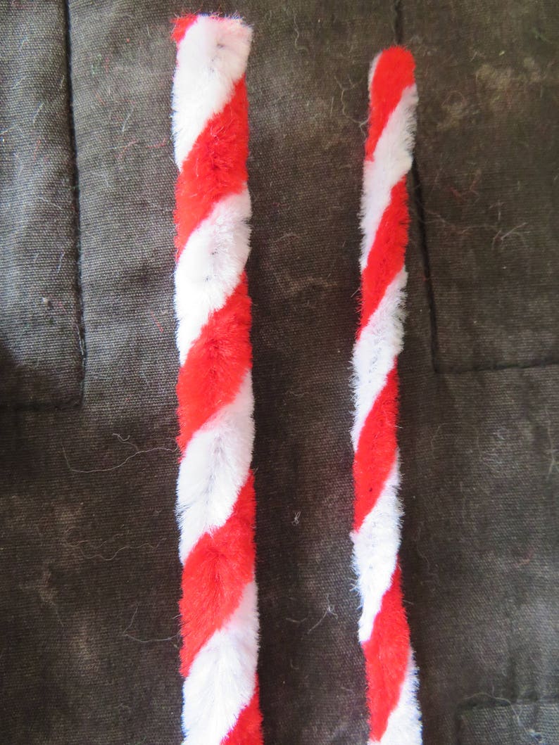 Christmas Striped Chenille Stem,pipe Cleaners,25/pkg,red and White ...