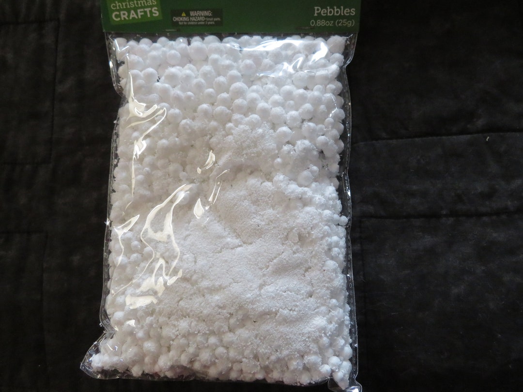 Styrofoam Snow Pebbles and Powder Snow Mix,0.25-0.5 Inch Diameters,25 ...
