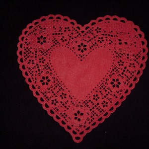 Red Heart Doilies,8 Inch,royal Lace,25/pkg,valentine's Day Cards ...