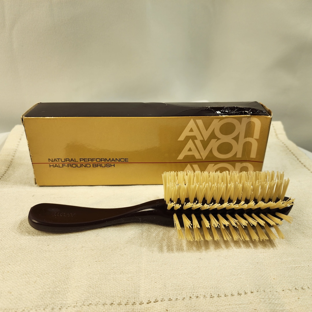 Vintage Avon Performance Brush 1980s Hairbrush Natural Performance Half ...