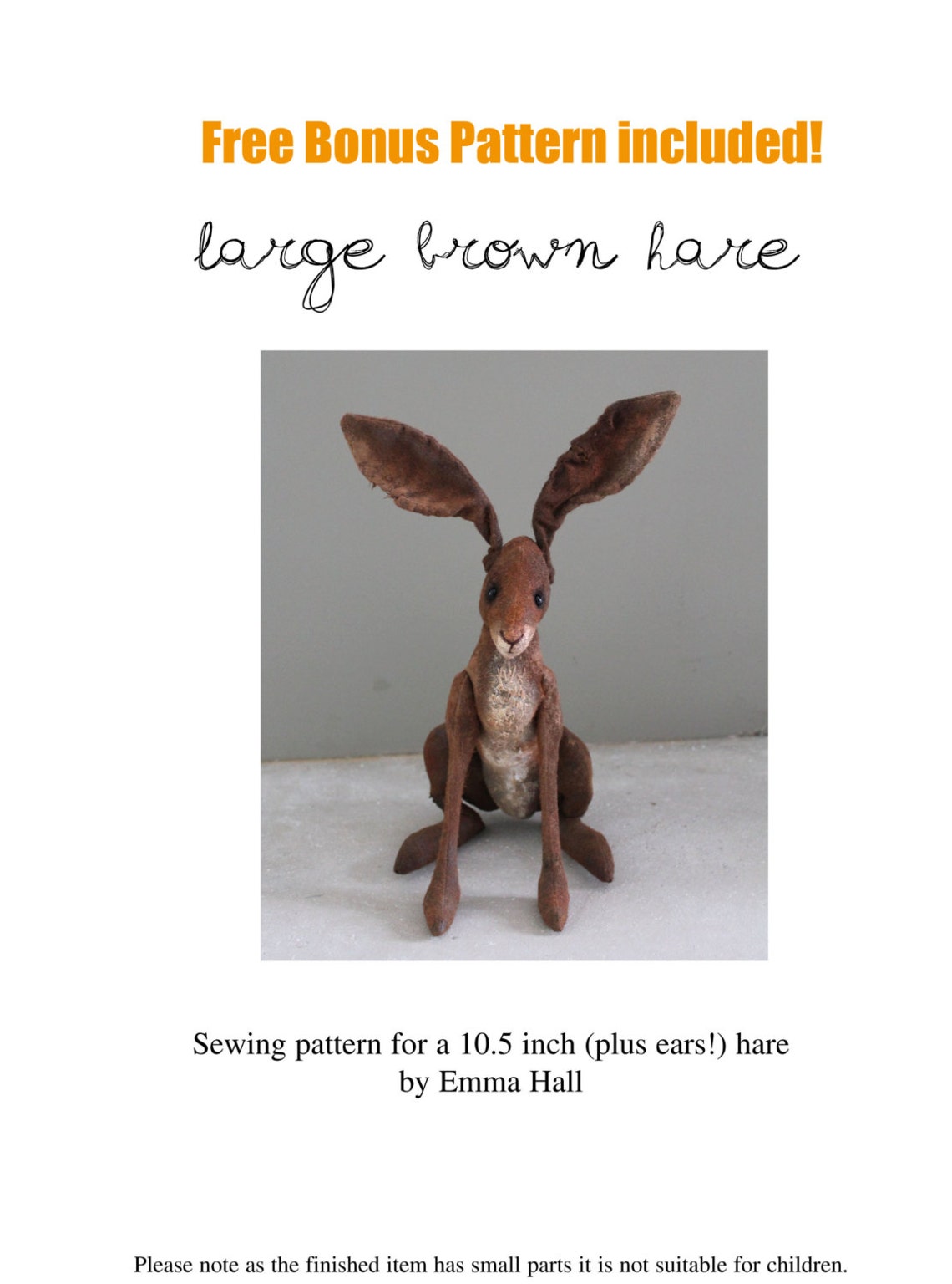 Brown Hare Pdf Sewing Pattern Instant Download - Etsy