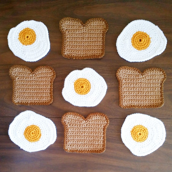 Additional Toast and Egg Coaster Made to Order | Etsy