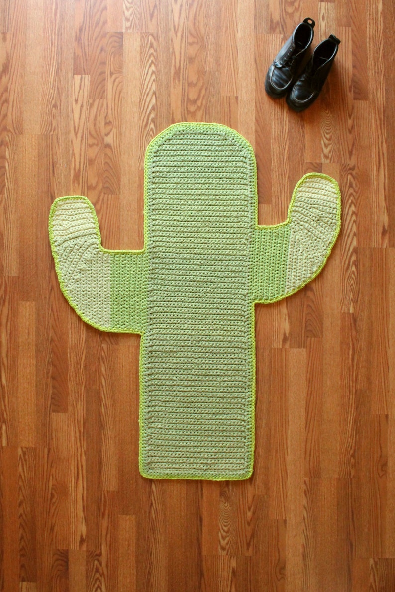 Handmade Cactus Rug - Ready to Ship - Etsy