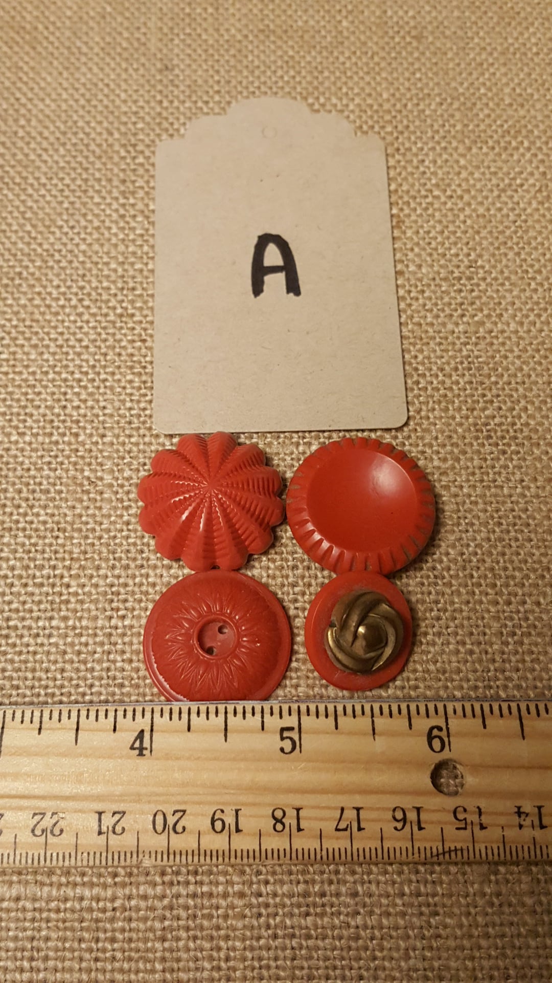 Red Vintage Plastic Button Assortment Including Bakelite - Etsy