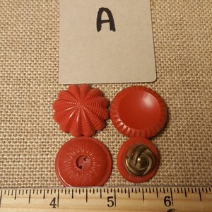 Red Vintage Plastic Button Assortment Including Bakelite - Etsy