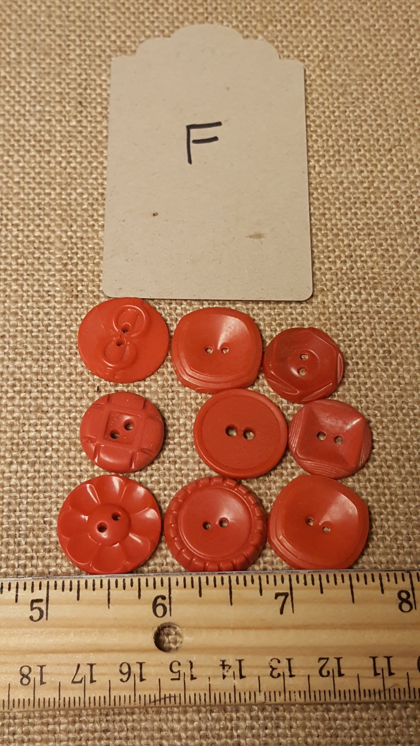 Red Vintage Plastic Button Assortment Including Bakelite | Etsy