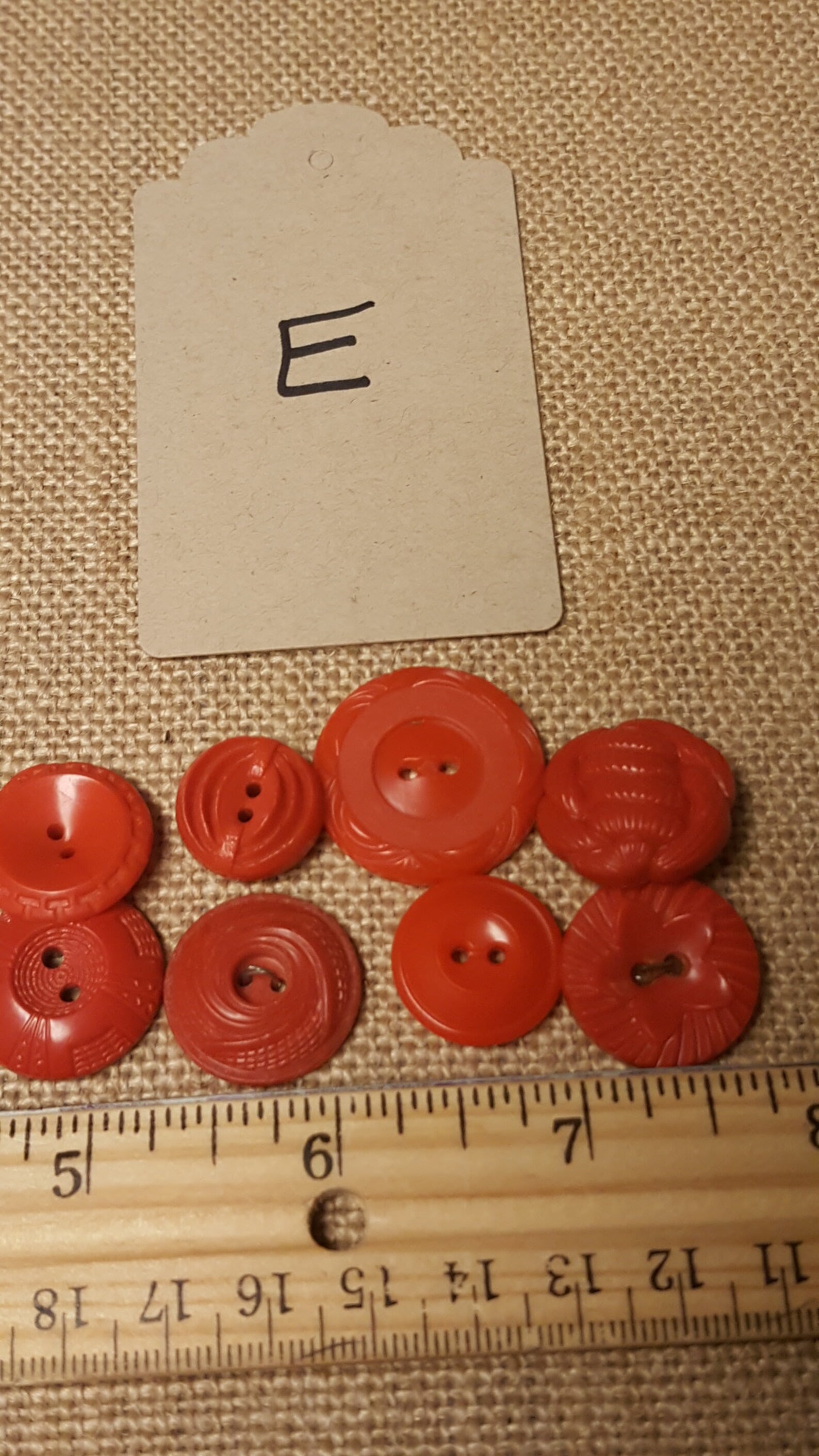 Red Vintage Plastic Button Assortment Including Bakelite | Etsy