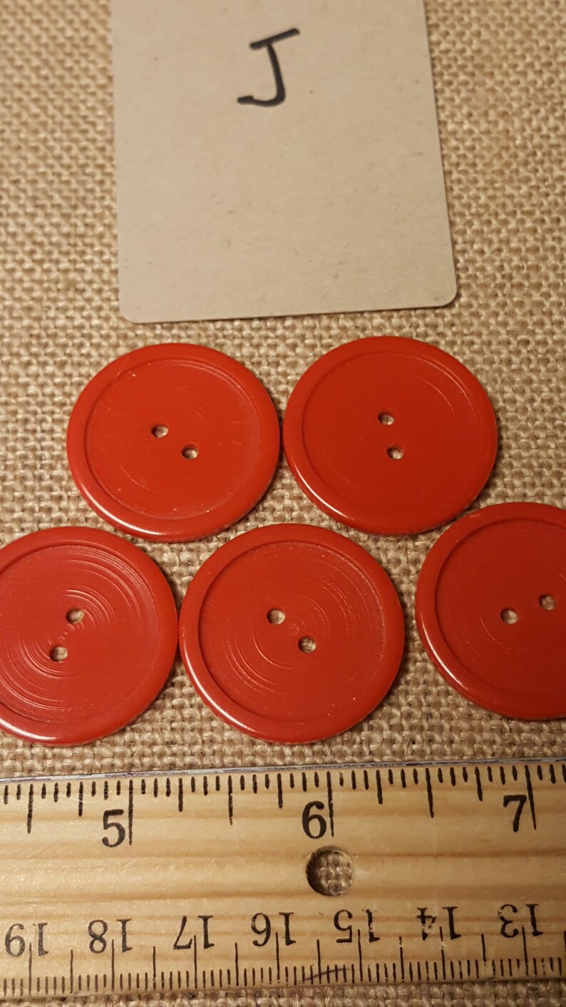 Red Vintage Plastic Button Assortment Including Bakelite | Etsy
