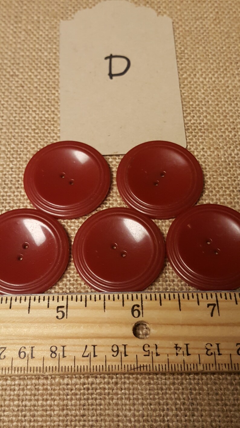 Red Vintage Plastic Button Assortment Including Bakelite | Etsy