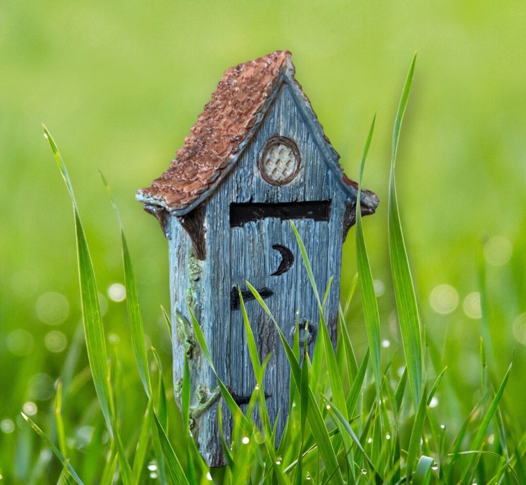 Fairy Garden Shed Miniature Garden Outhouse Resin Outdoor or Indoor Use ...