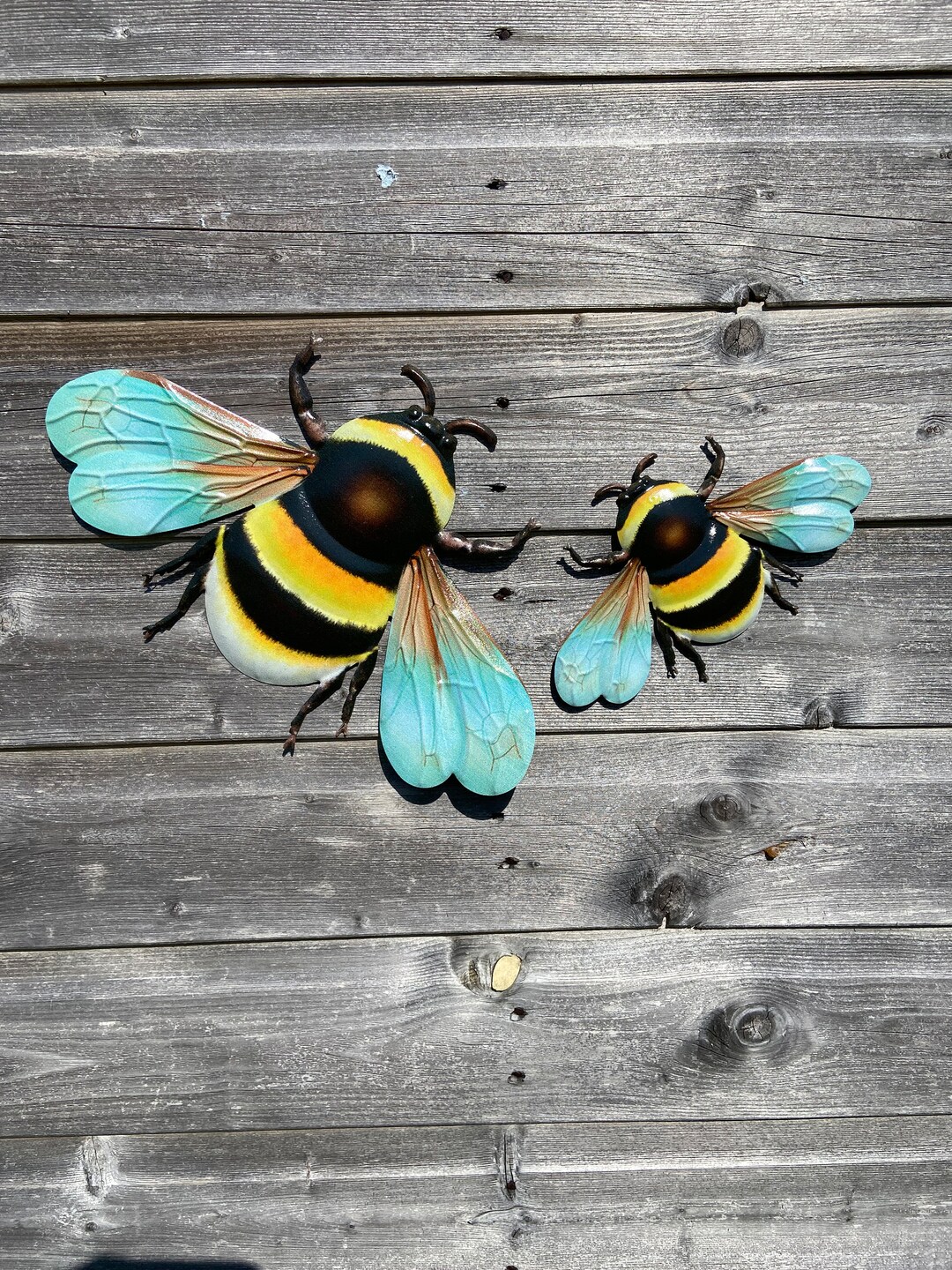 Garden Bumble Bee Wall Art Ornaments - Pair - Etsy
