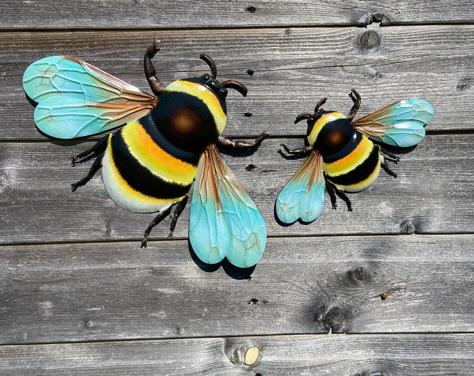 Garden Bumble Bee Wall Art Ornaments - Pair - Etsy