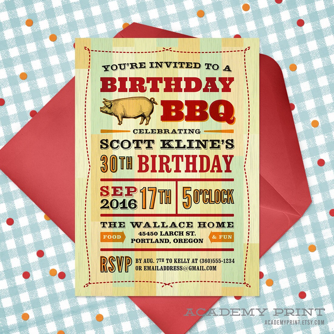 Birthday Cookout Invitations