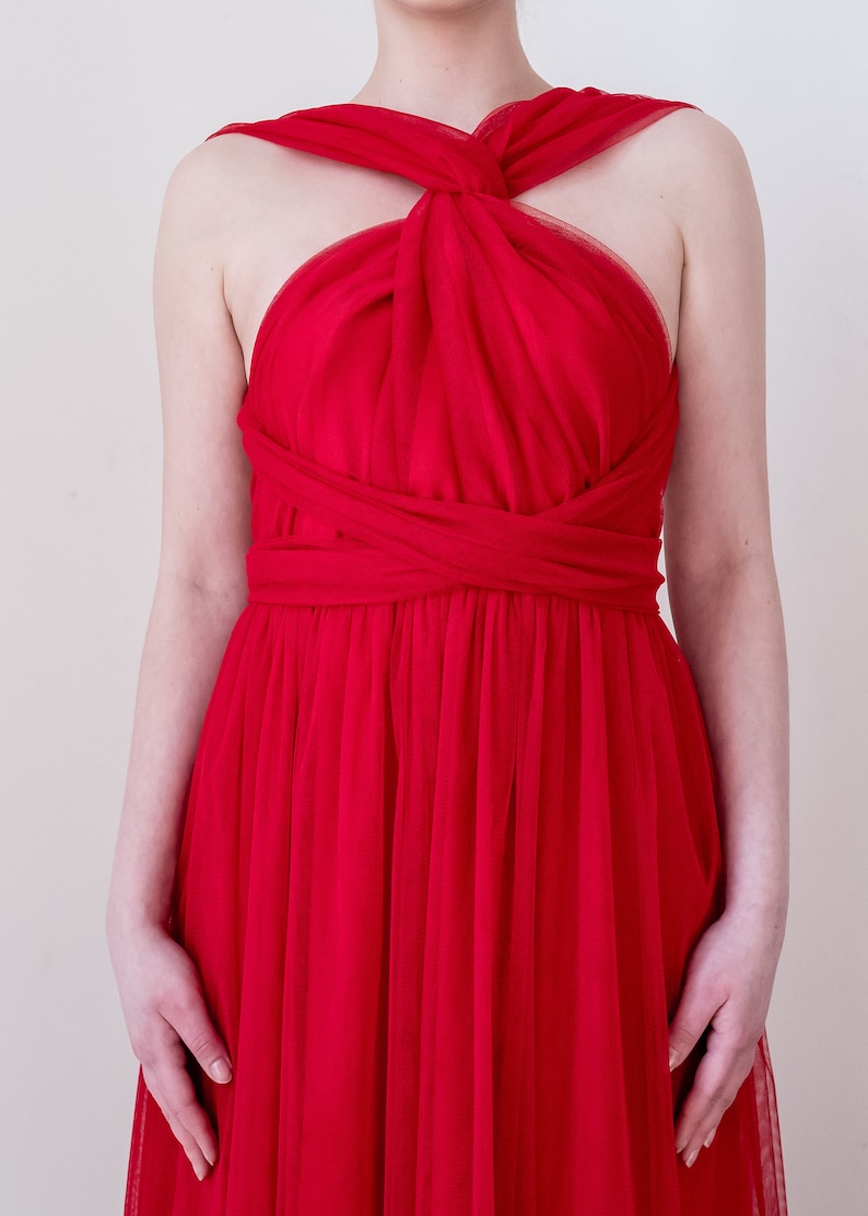 Luxury Tulle Infinity Dress With a Slit Maxi Length. Multiway | Etsy