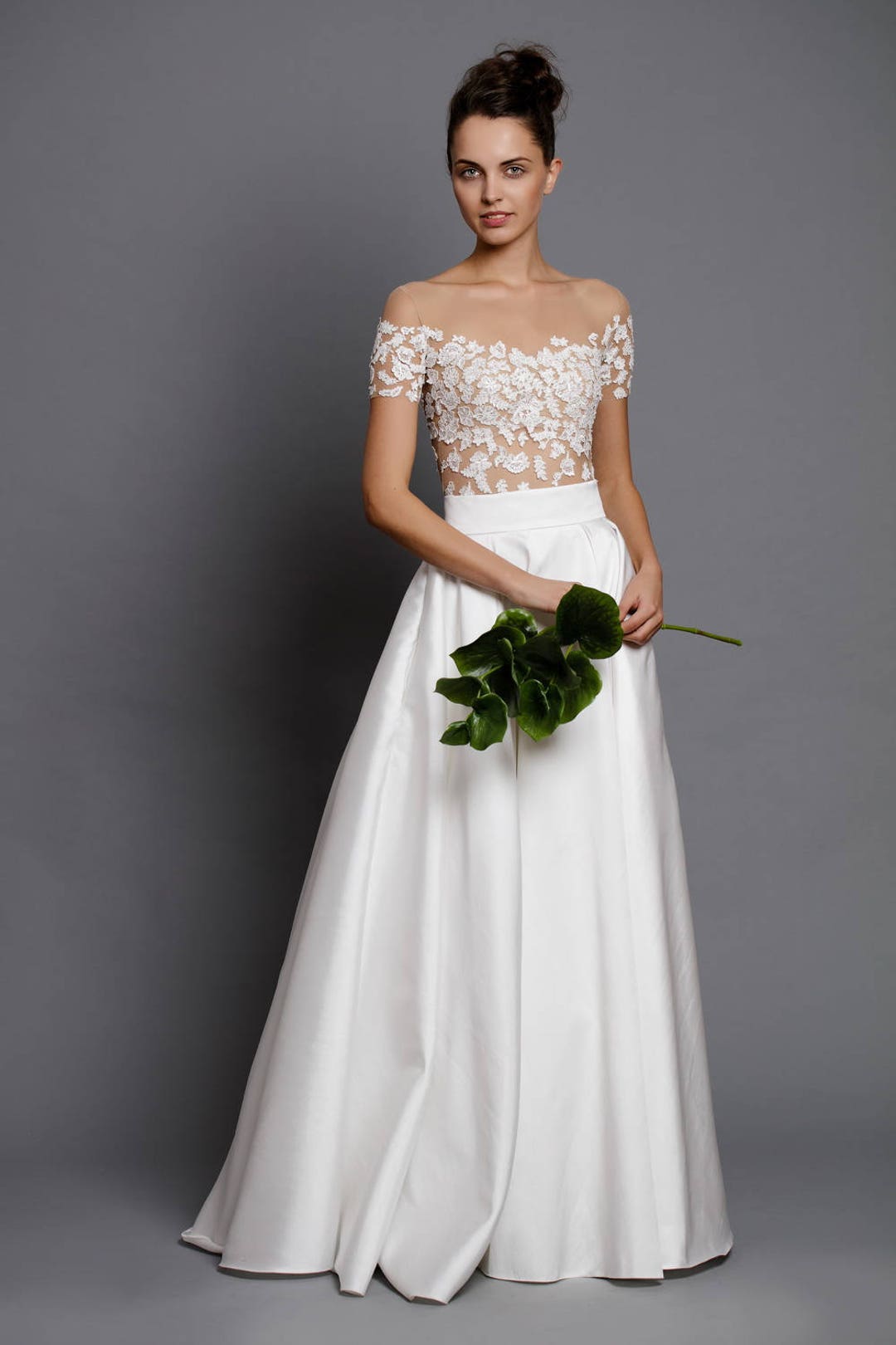 Chemisier en dentelle body écru mariée séparée body de mariage haut de ...
