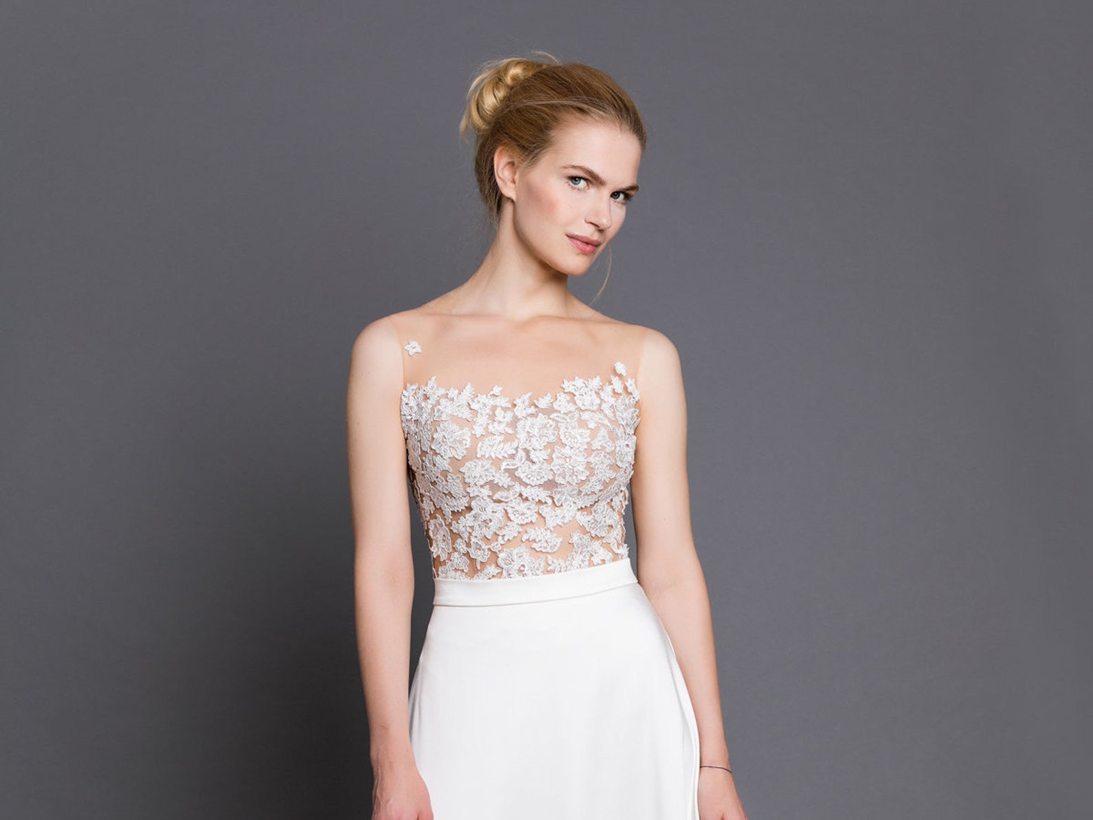 Ivory Lace Bodysuit - Romantic Bridal Top, Wedding Separates - Etsy