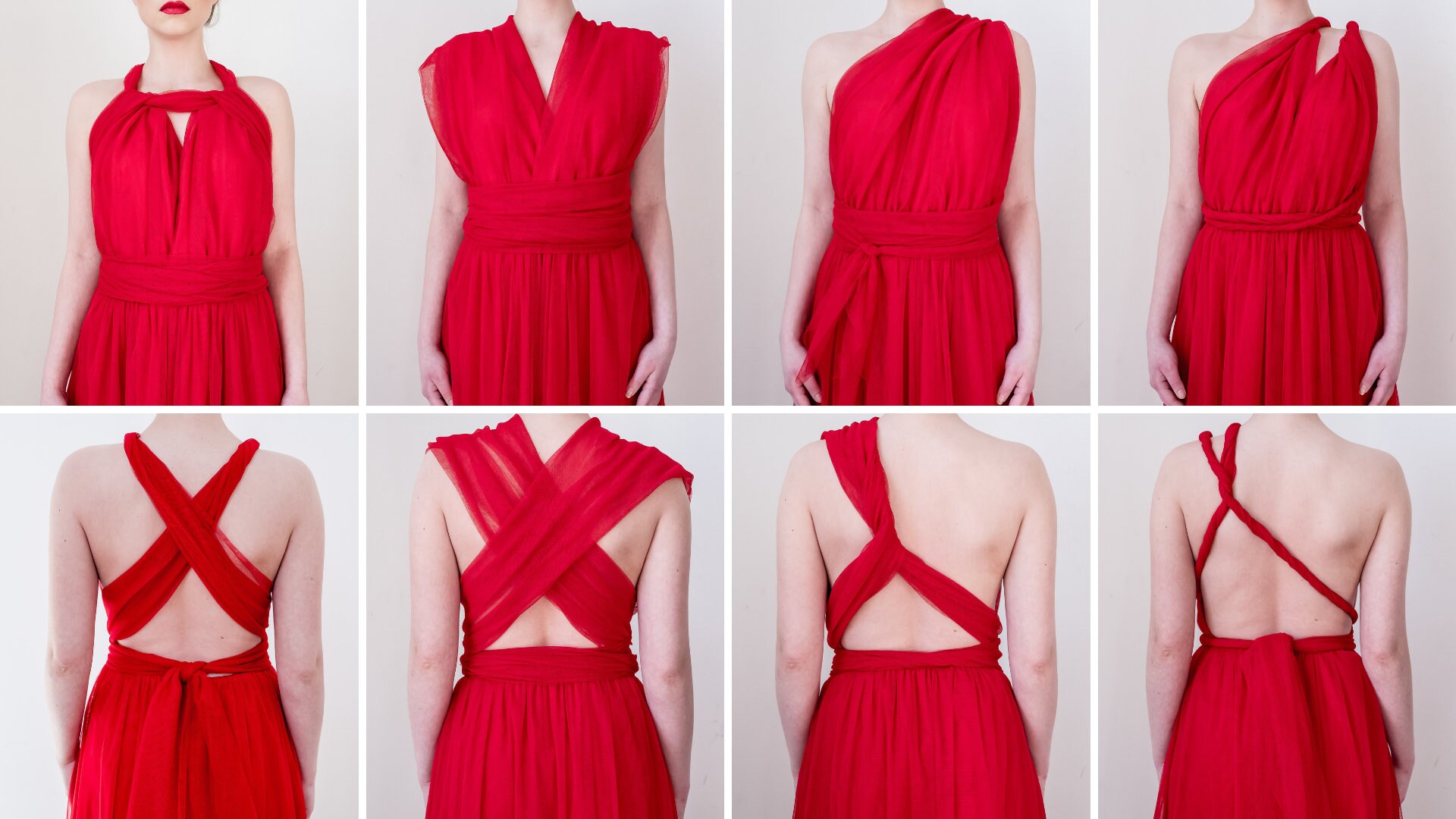 Luxury tulle infinity dress tea-length asymmetrical. | Etsy