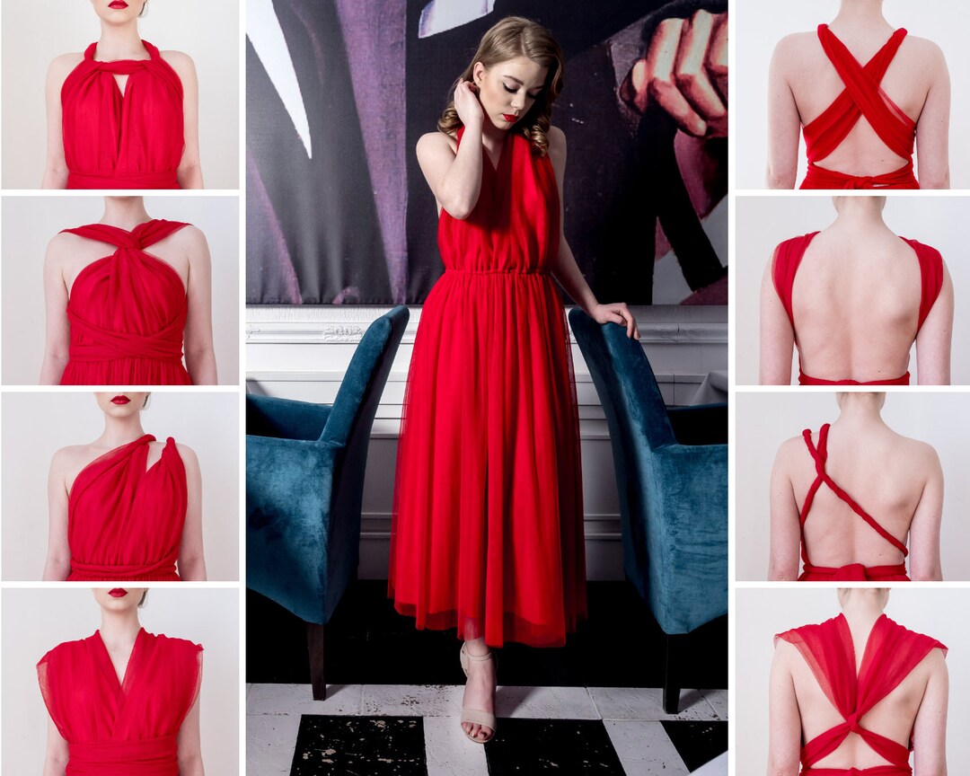 Luxury Tulle Infinity Dress Tea-length Ength. Multiway - Etsy