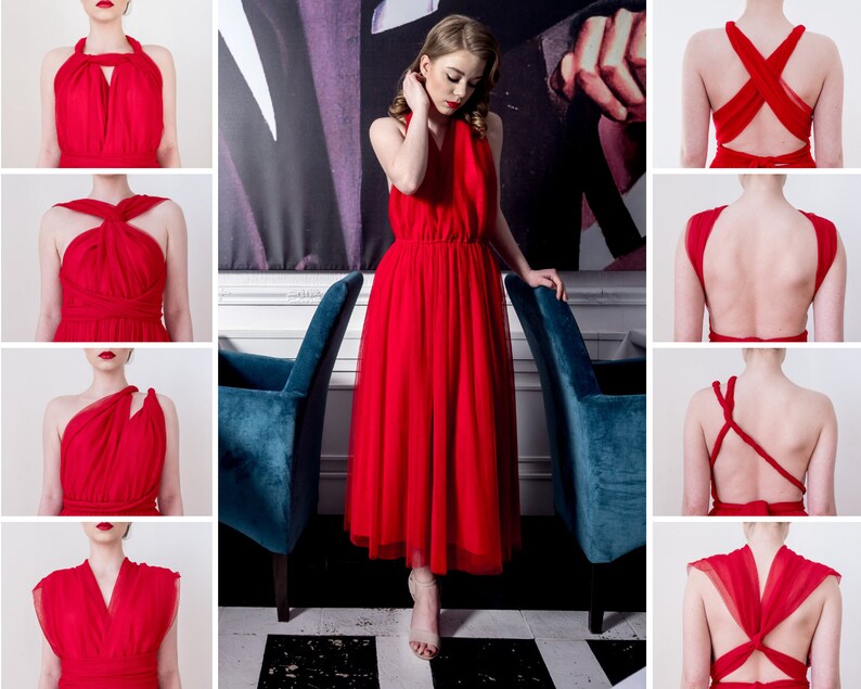 Luxury Tulle Infinity Dress Tea-length Ength. Multiway - Etsy