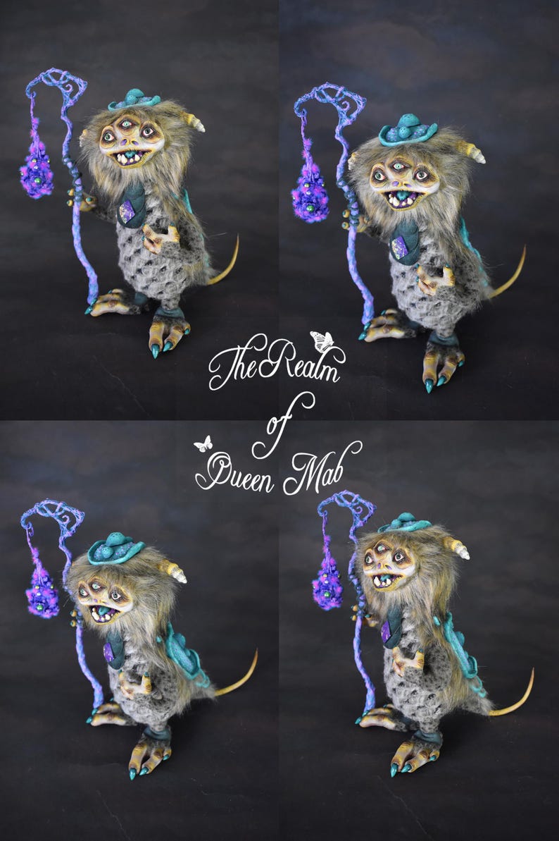 Furry Armadillo Monster Doll: Poseable Fantasy Art Toy. - Etsy