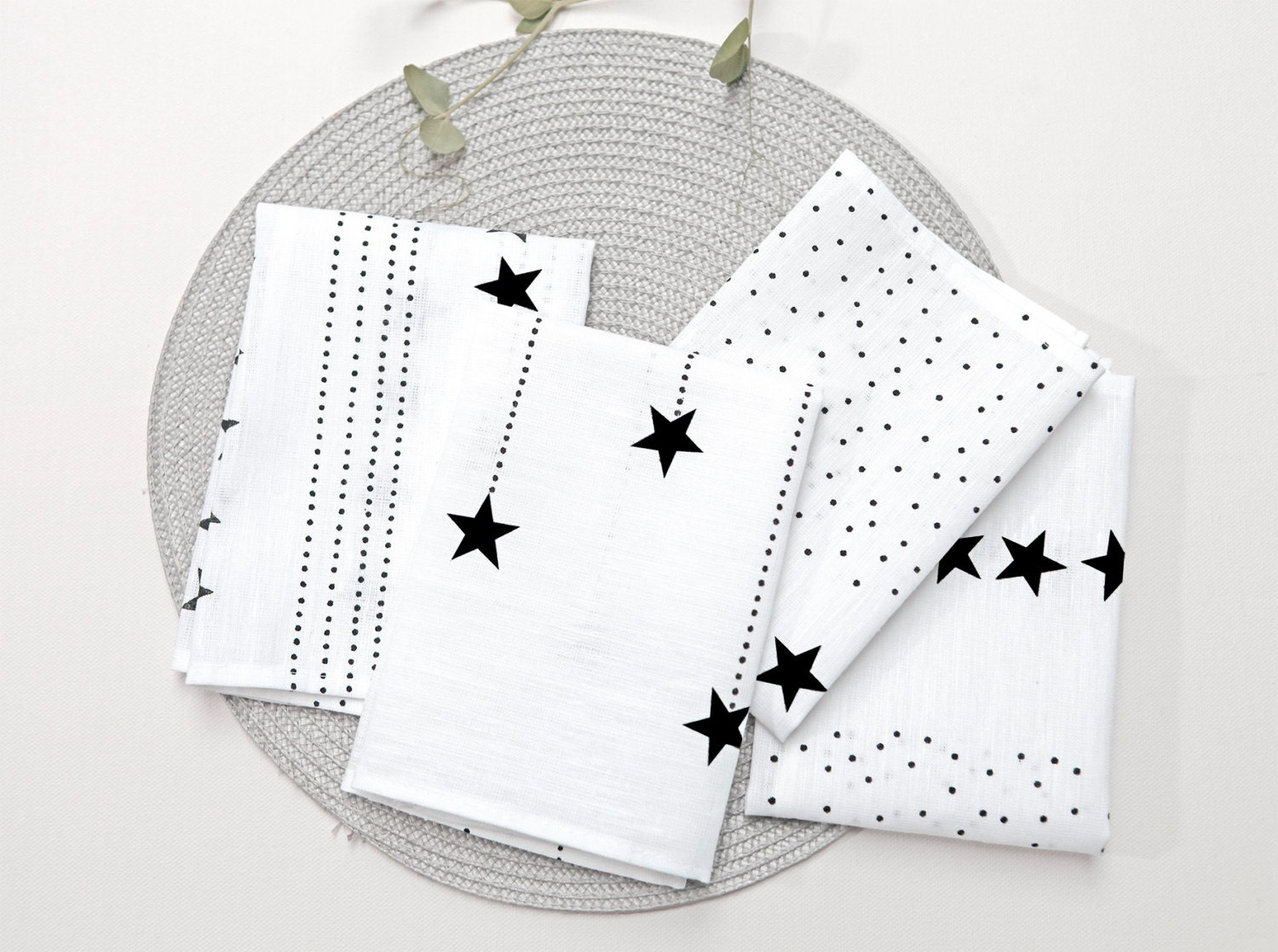 Pure Linen Table Napkins. Linen Fabric fiber Flax. Gift 4 | Etsy