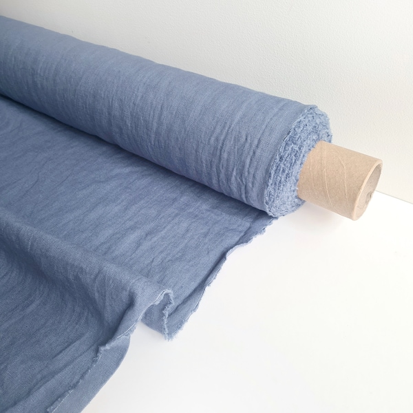 Blue Linen Fabric - Etsy