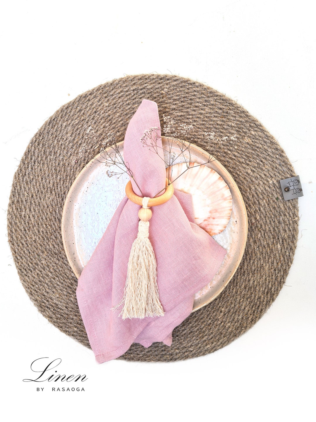 Natural Fiber Napkins. Washed Soft Linen Table Napkins. Natural ...