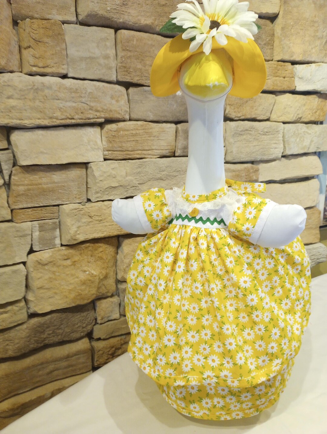 Goose Clothes Yellow Daisy Print With Yellow Daisy Trim and Petticoat ...