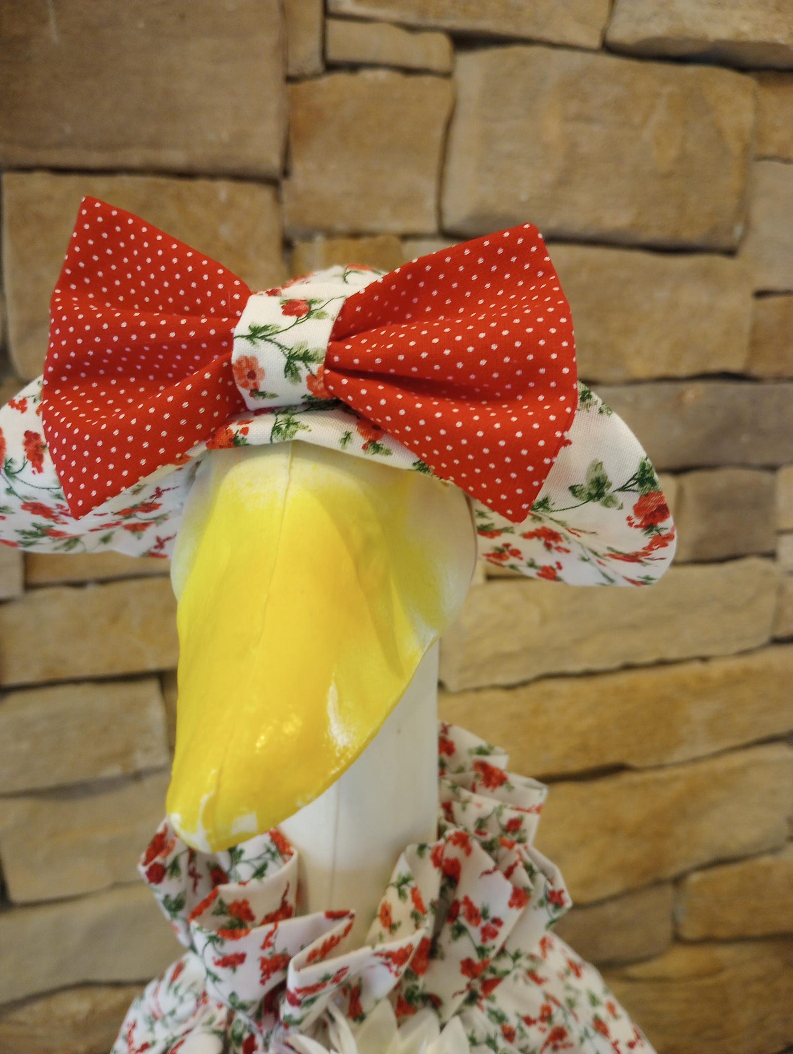 Goose Dress: Red Floral Cotton Outfit With Lace Trim - Etsy